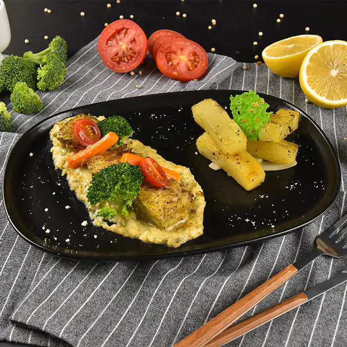 Baked Snapper Fish Piccata - Menu Catering Sehat MealFit